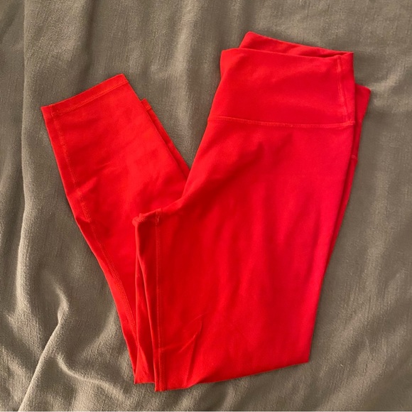 Fabletics | Pants & Jumpsuits | Bright Red Powerhold Fabletics Leggings ...